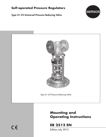 SAMSON Type 41-23 Universal Pressure Reducing Valve Mounting and Operating Instructions | Manualzz