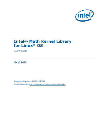 Intel Math Kernel Library User's Guide | Manualzz