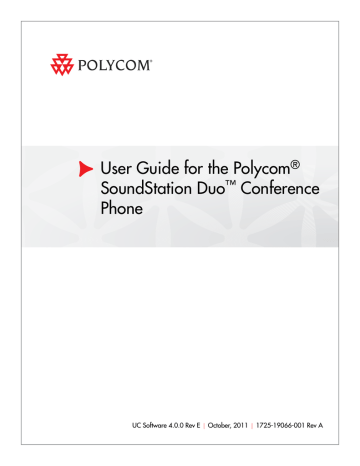 Polycom SoundStation User manual | Manualzz