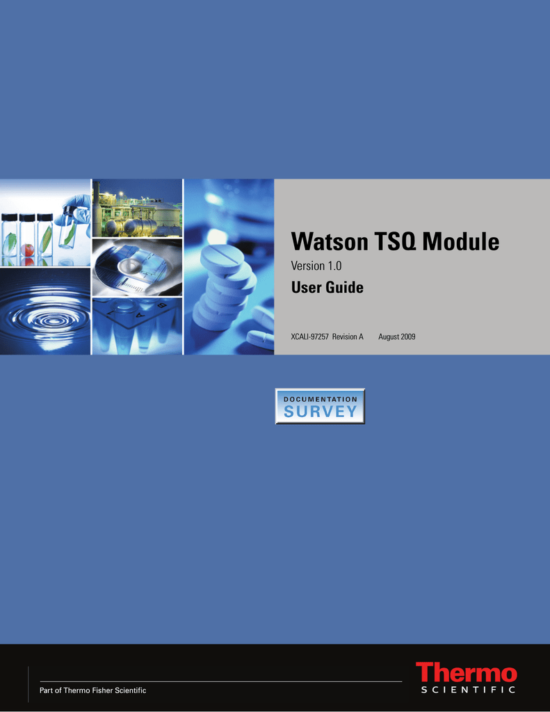 Thermo Fisher Scientific Watson TSQ Module 1.0 User Guide | Manualzz