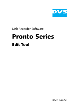 DVS Pronto3 - User Guide, User manual