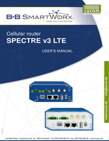 Cellular router SPECTRE v3 LTE - USER'S MANUAL | Manualzz