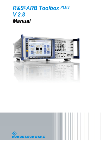 Rohde & Schwarz ARB Toolbox PLUS Manual | Manualzz