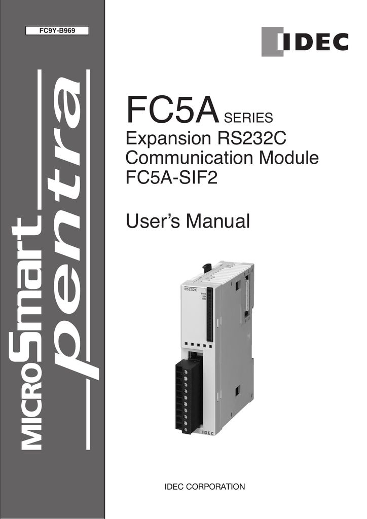 IDEC FC5A User Manual | Manualzz