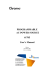 Chroma 61511/61512 Manual | AI Support & PDF | Manualzz