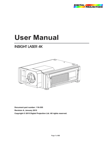 Digital Projection INSIGHT LASER 4K User manual | Manualzz