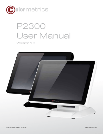 Colormetrics P2300 POS terminal User Manual | Manualzz