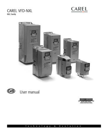 CAREL NXL VFD-NXL User manual | Manualzz