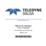 Teledyne DALSA Camera SDK Sapera LT 8.20 User's Manual | Manualzz
