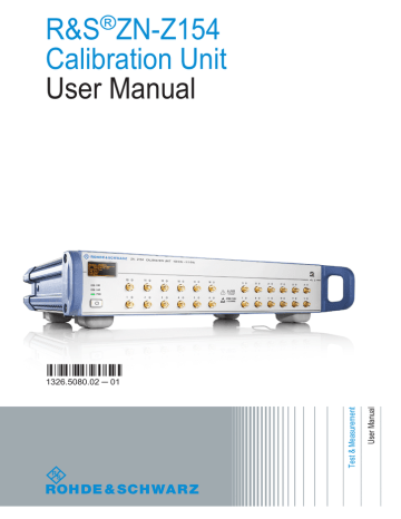 Rohde&Schwarz ZN-Z15x User Manual | Manualzz