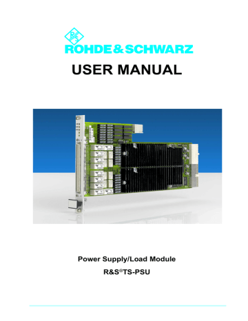 Power Supply/Load Module TS-PSU User Manual | Manualzz