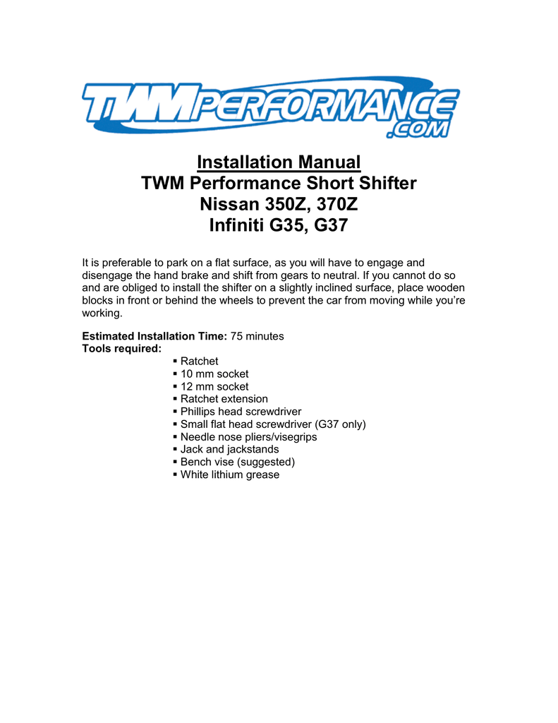 Twm Short Throw Shifter