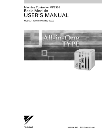 Yaskawa Mp2300 Basic Module User S Manual Manualzz