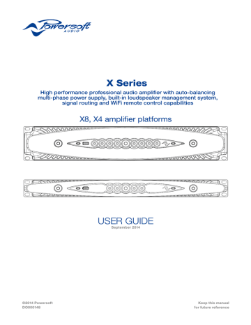 powersoft X8 User manual | Manualzz