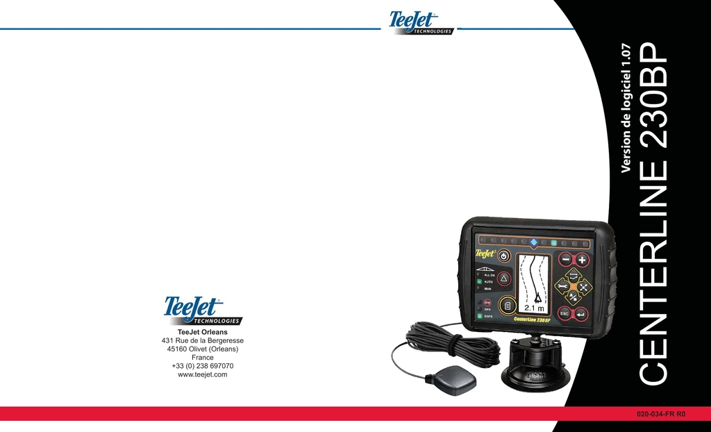 TeeJet Centerline 230BP Mode d'emploi | Manualzz