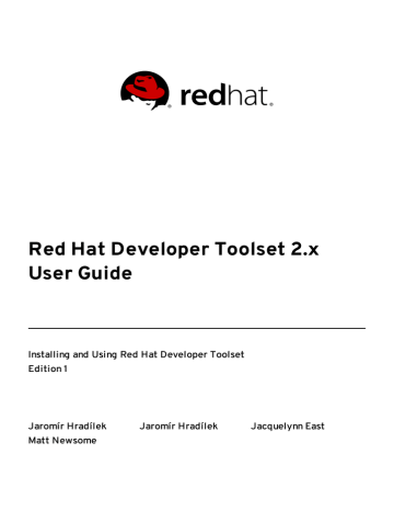 Red Hat Developer Toolset 2.x User Guide | Manualzz