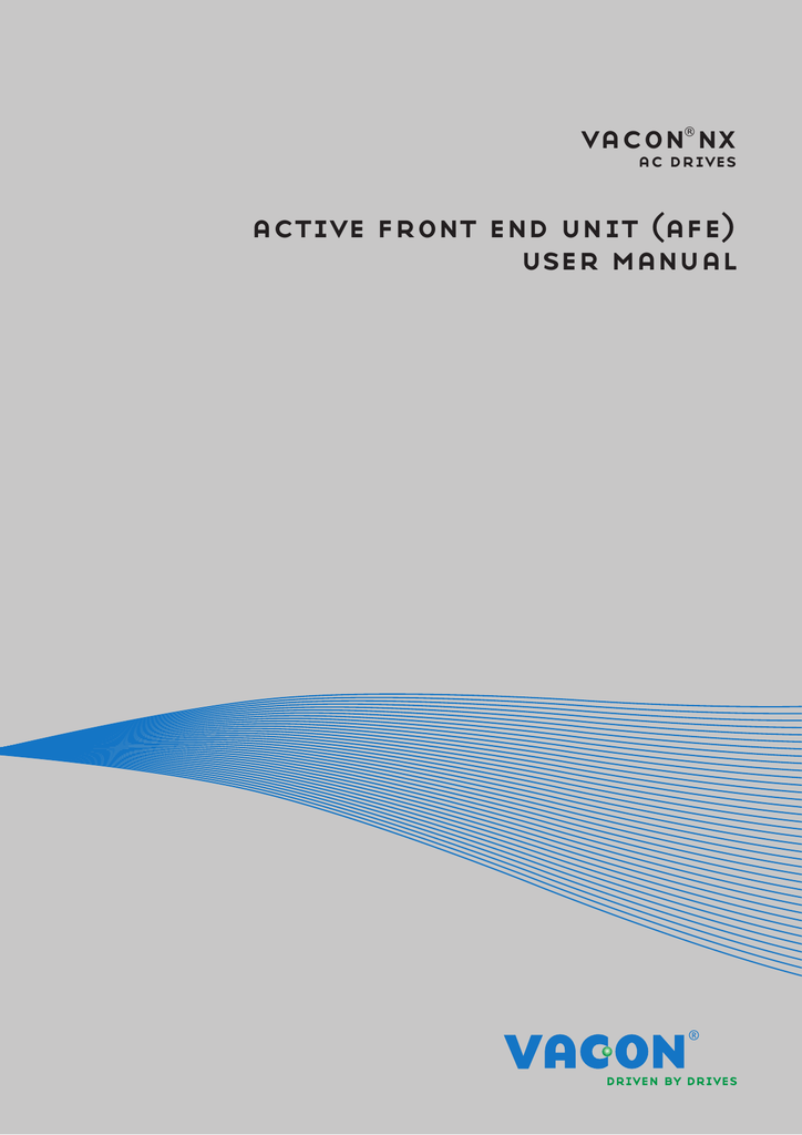 vacon nx active front end unit (afe) user manual | Manualzz