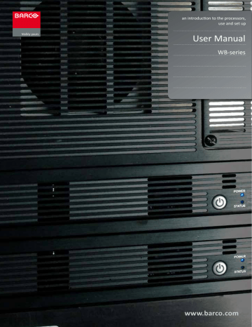 Barco WB1920 Image Processor User guide | Manualzz