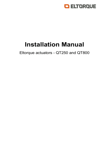 Eltorque QT250 and QT800 actuators Installation Manual | Manualzz