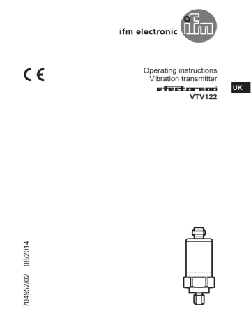 IFM VTV122 Vibration transmitter Operating Instructions | Manualzz