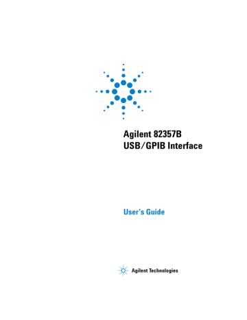 Agilent 82357B USB/GPIB Interface User’s Guide | Manualzz