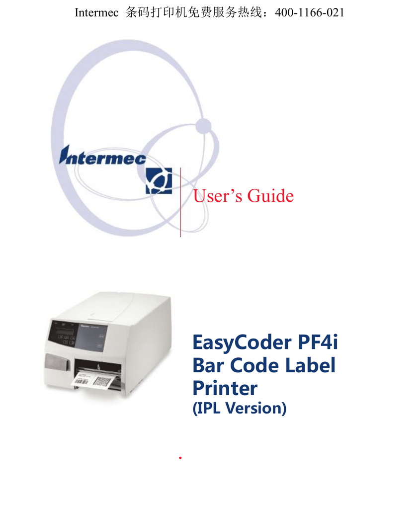 Intermec EasyCoder PF4i User manual | Manualzz