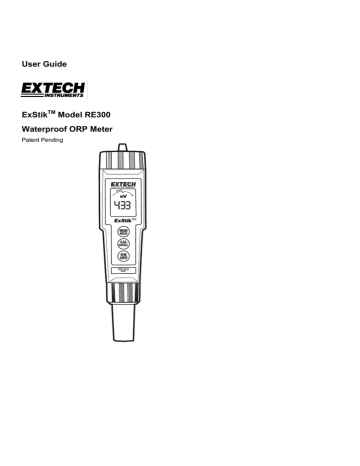 Extech Waterproof ORP Meter ExStik RE300 User Guide | Manualzz