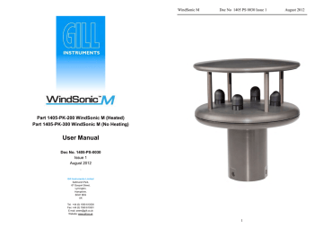 Gill WindSonic M User Manual | Manualzz