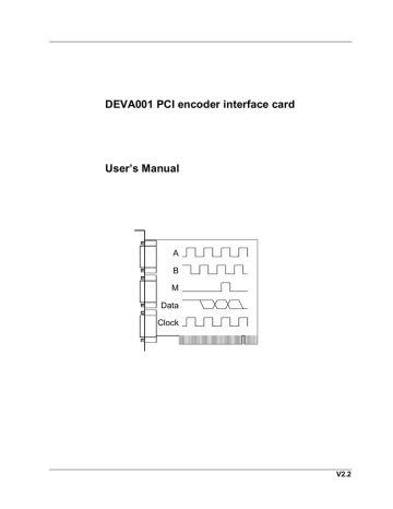 Deva DEVA001 PCI encoder interface card User's Manual | Manualzz