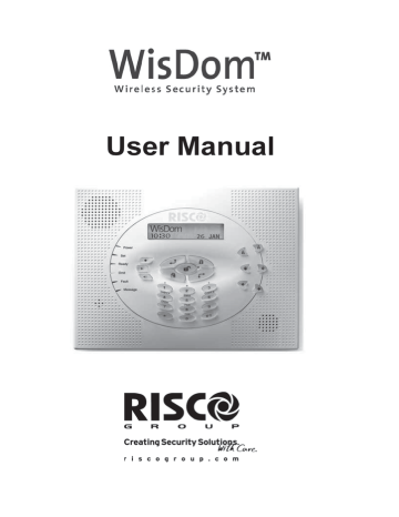 Risco WisDom User manual | Manualzz