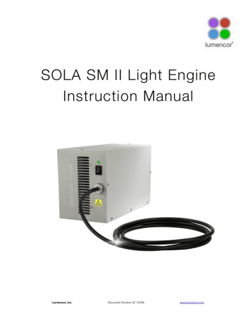 Light Engine SOLA SM II Instruction Manual | Manualzz