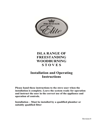 Prem-i-air Isla Gurney Installation And Operating Instructions Manual ...