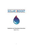 Solar iBoost Installation and Operating Instructions | Manualzz