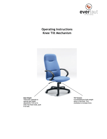 chair knee tilt mechanism Operating Instructions | Manualzz