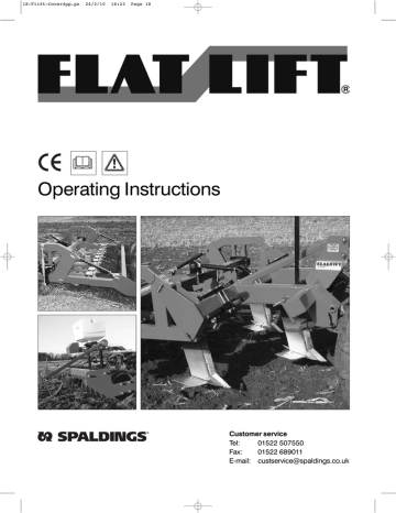Spaldings Flatlift subsoiler Operating Instructions | Manualzz