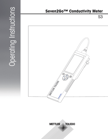 Mettler Toledo S3 Seven2Go™ Conductivity Meter Operating Instruction ...