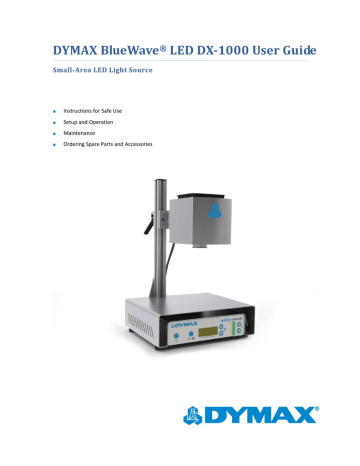 DYMAX BlueWave DX-1000 LED Light Source User Guide | Manualzz