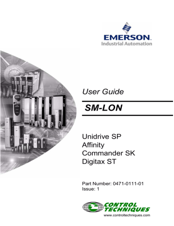 Variable speed drive Unidrive SP, Affinity, Commander SK, Digitax ST ...