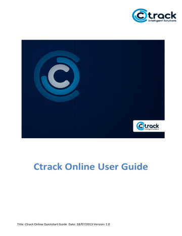Ctrack Online User Guide - Download PDF | Manualzz