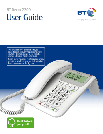 BT Decor 2200 User manual | Manualzz