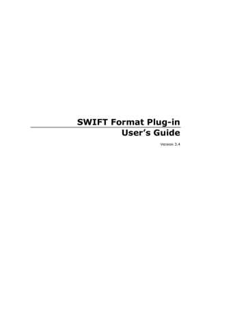 SWIFT Format Plug-in User's Guide | Manualzz
