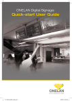 ONELAN Digital Signage Quick-start User Guide | Manualzz