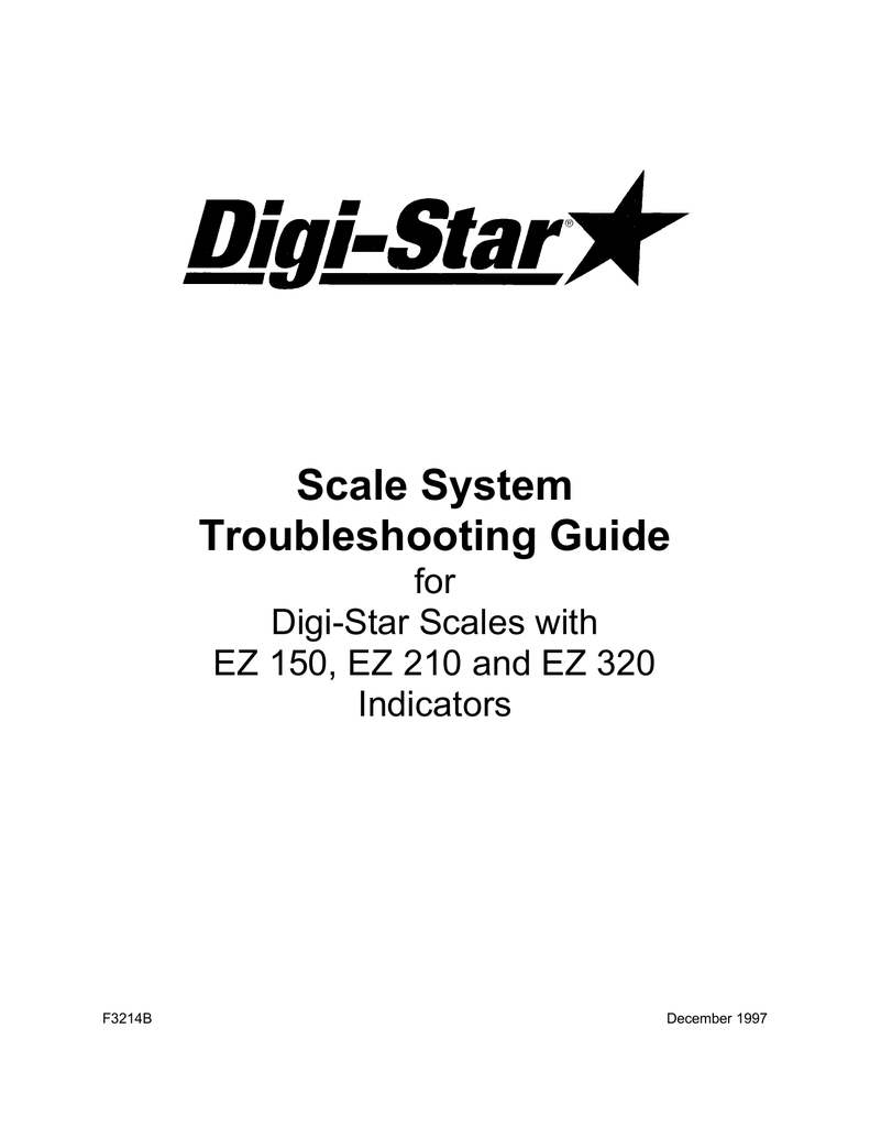 DIGI-STAR EZ 320 Troubleshooting Manual | Manualzz