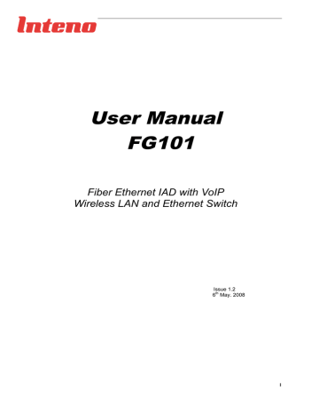 Inteno FG101 User manual | Manualzz