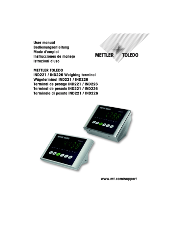 Mettler Toledo IND221 User manual | Manualzz