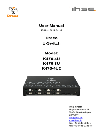 Draco U-Switch User manual | Manualzz