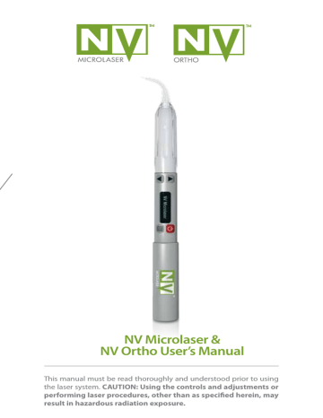 NV Microlaser & NV Ortho User's Manual | Manualzz