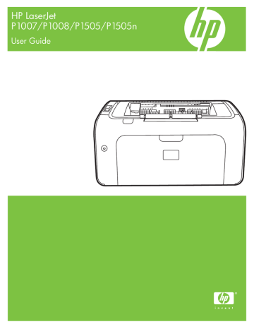 HP LASERJET P1008 PRINTER User guide | Manualzz