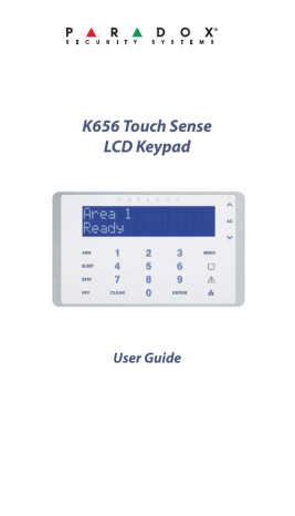 K656 Touch Sense LCD Keypad User Guide | Manualzz