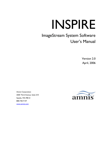 ImageStream system software INSPIRE User's Manual | Manualzz